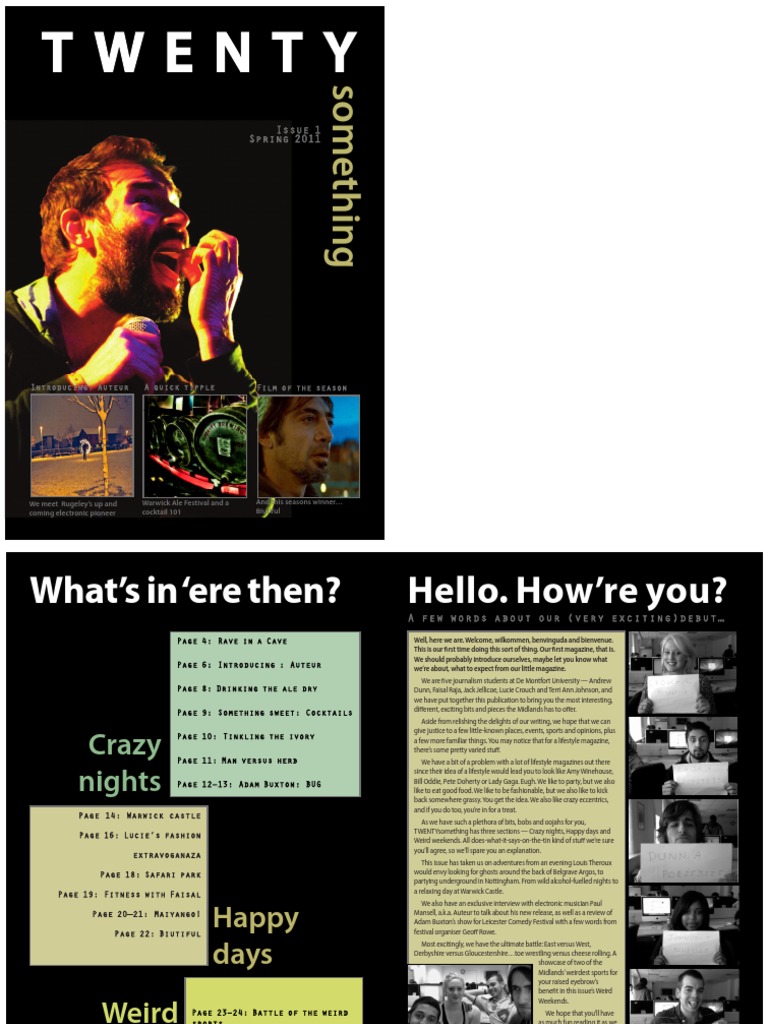 Midlands Lifestyle: TWENTYsomething Issue 1 | PDF | Ale | Entertainment ...