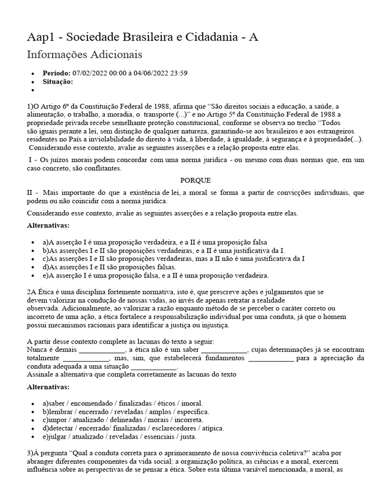 Aap1 Sociedade Brasileira e Tecnologia | PDF