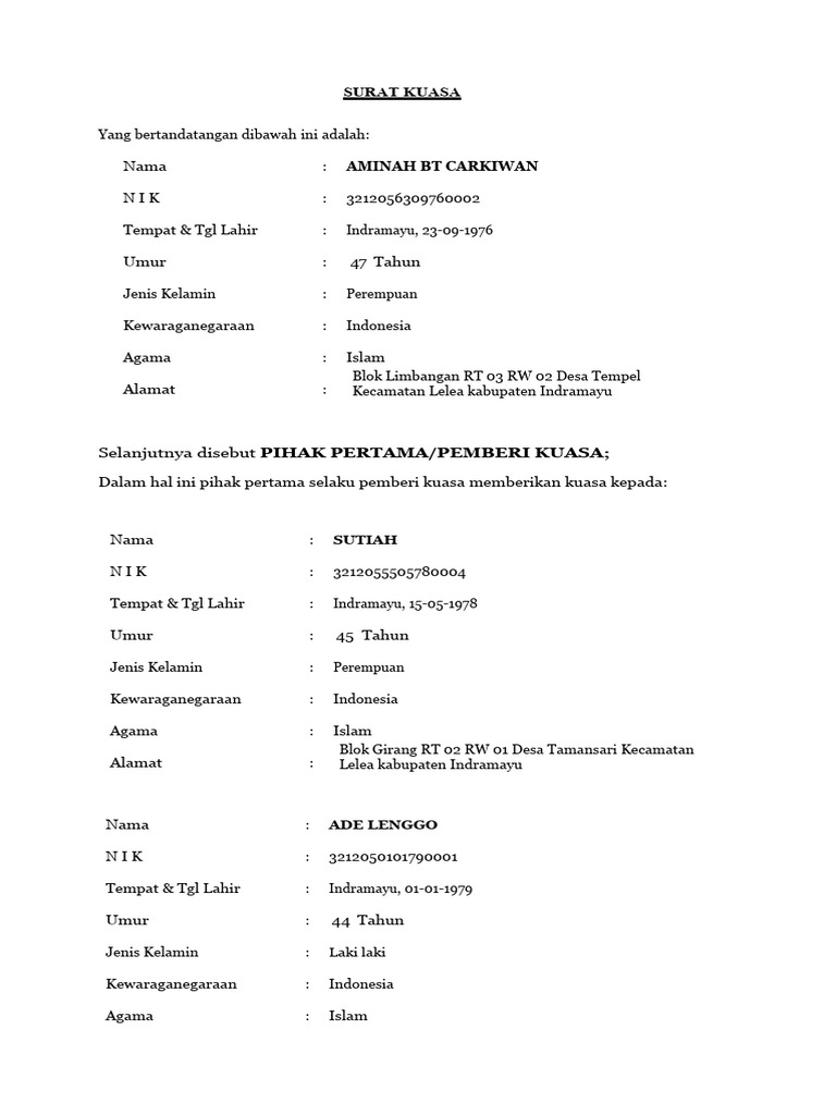 SKK AMINAH Desa Tempel | PDF | Hukum