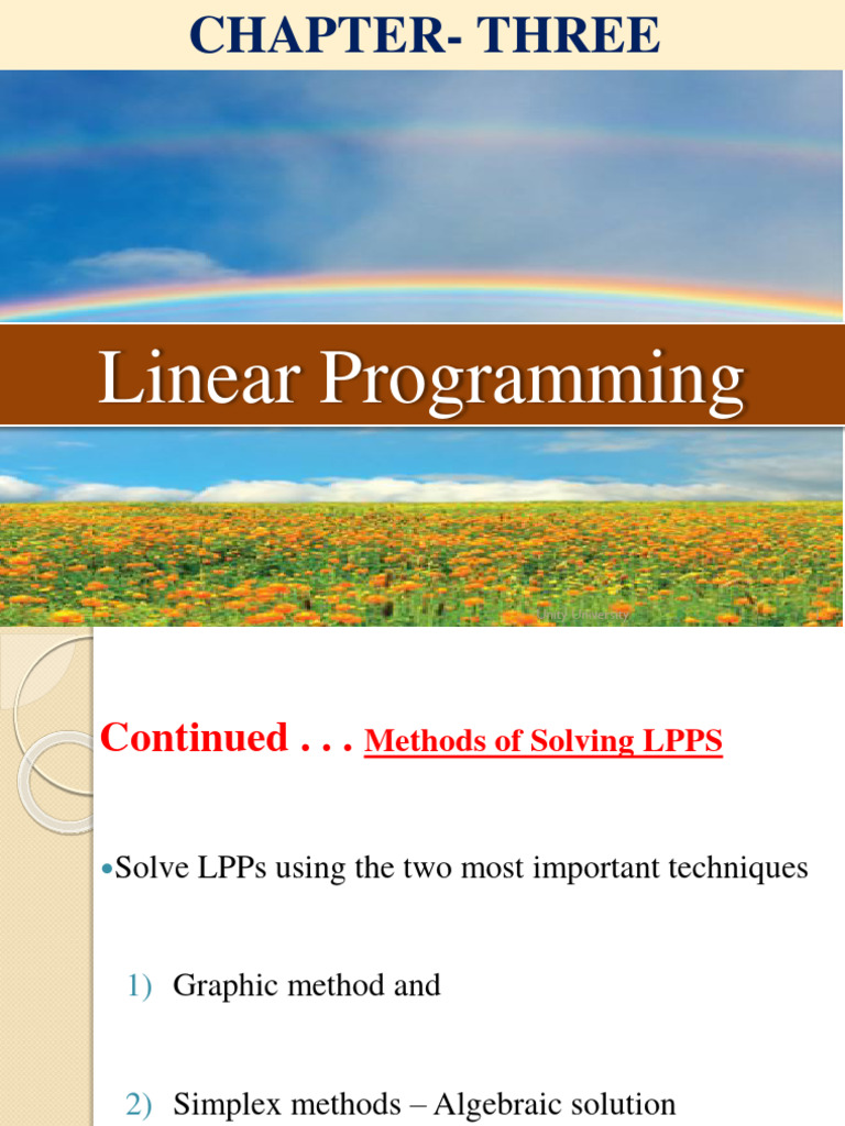 Cha3 Lpp Graph Pdf Mathematical Optimization Linear Programming