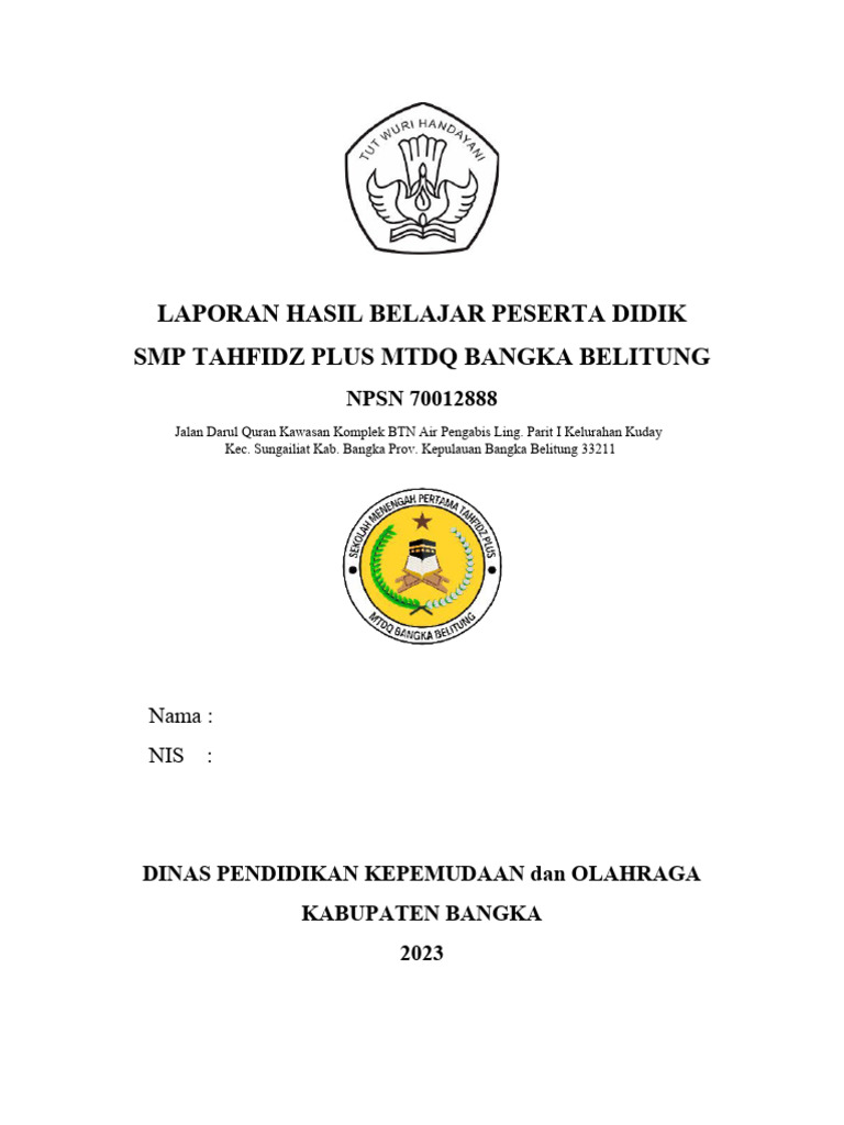 Sampul Raport SMP | PDF