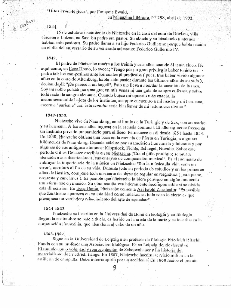 EWALD FRANCOIS- itos cronologicos | PDF