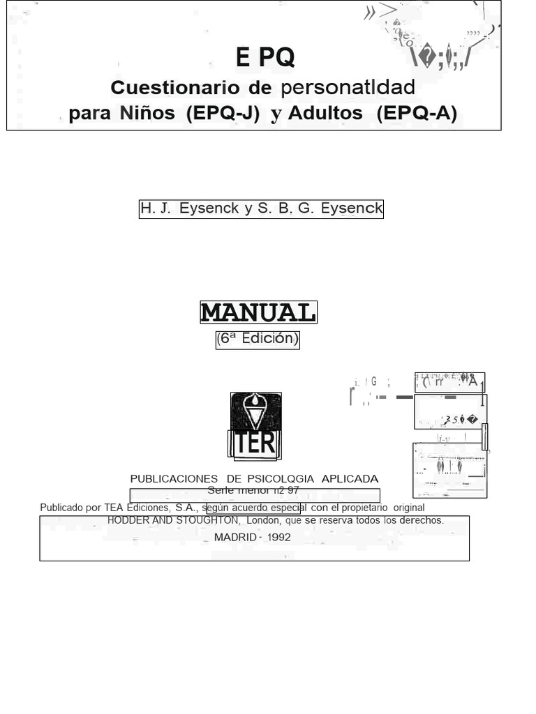 0-EPQ-Cuestionario-de-personalidad-para-ninos-EPQ-J | PDF