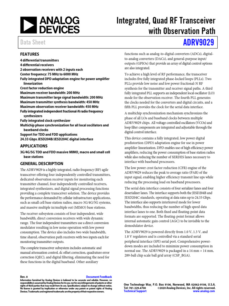 Adrv 9029 | PDF