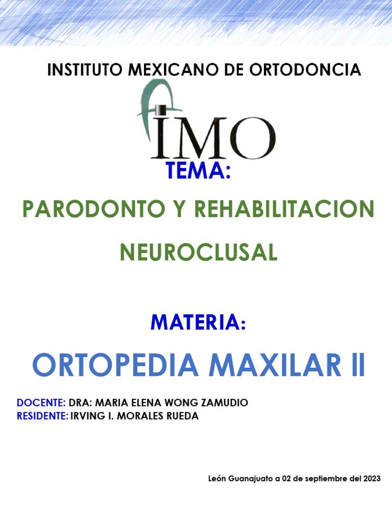 Parodonto y Rehabilitacion Neuroclusal | PDF