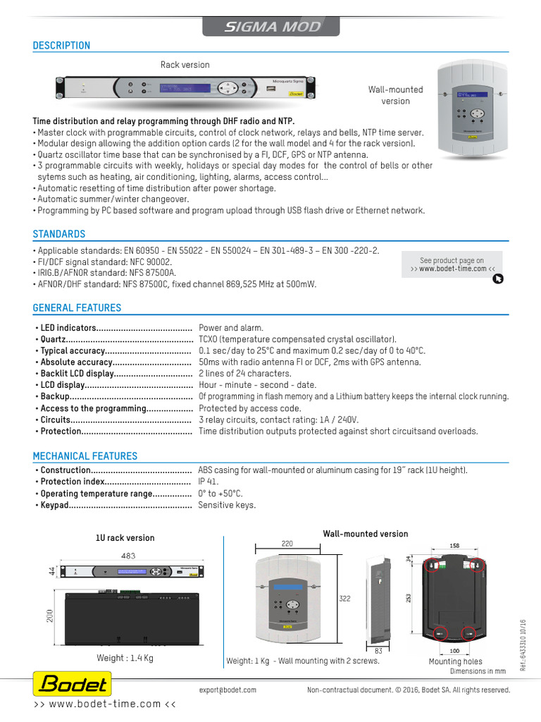 Modular Master Clock Sigma Mod | PDF