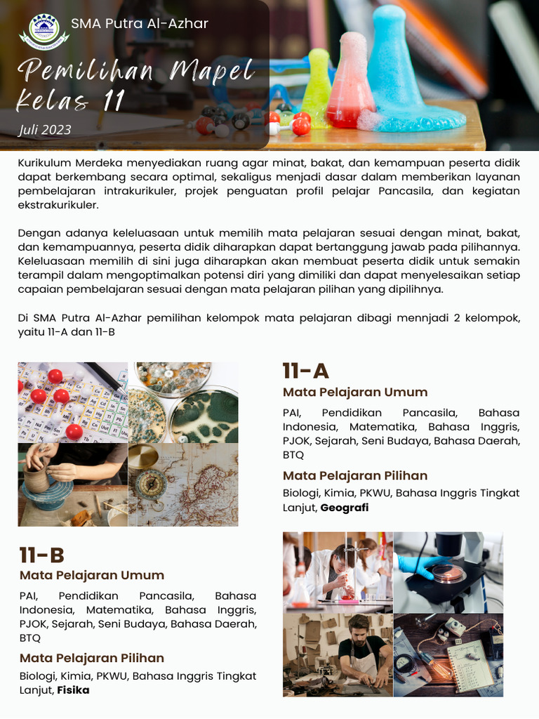 Pemilihan Mapel Kelas 11 | PDF