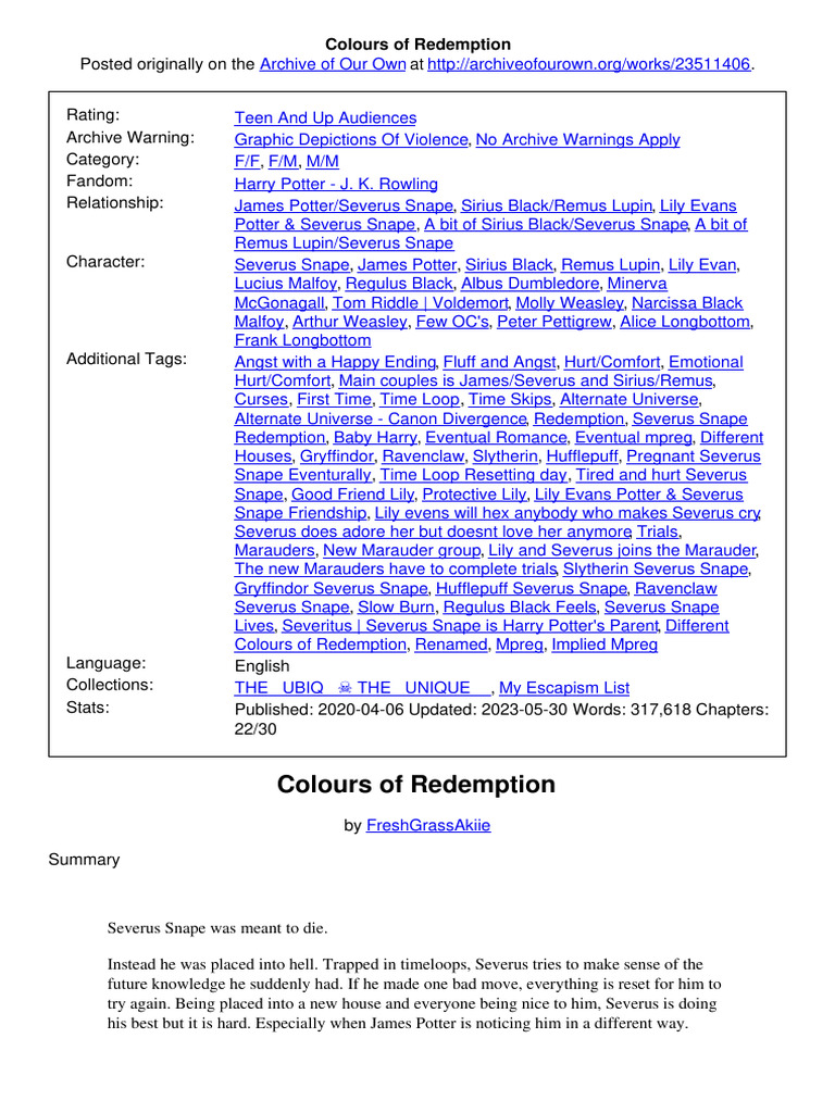 Colours of Redemption | PDF