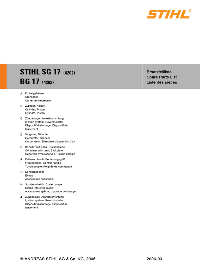 Stihl SG17 - BG17 | PDF