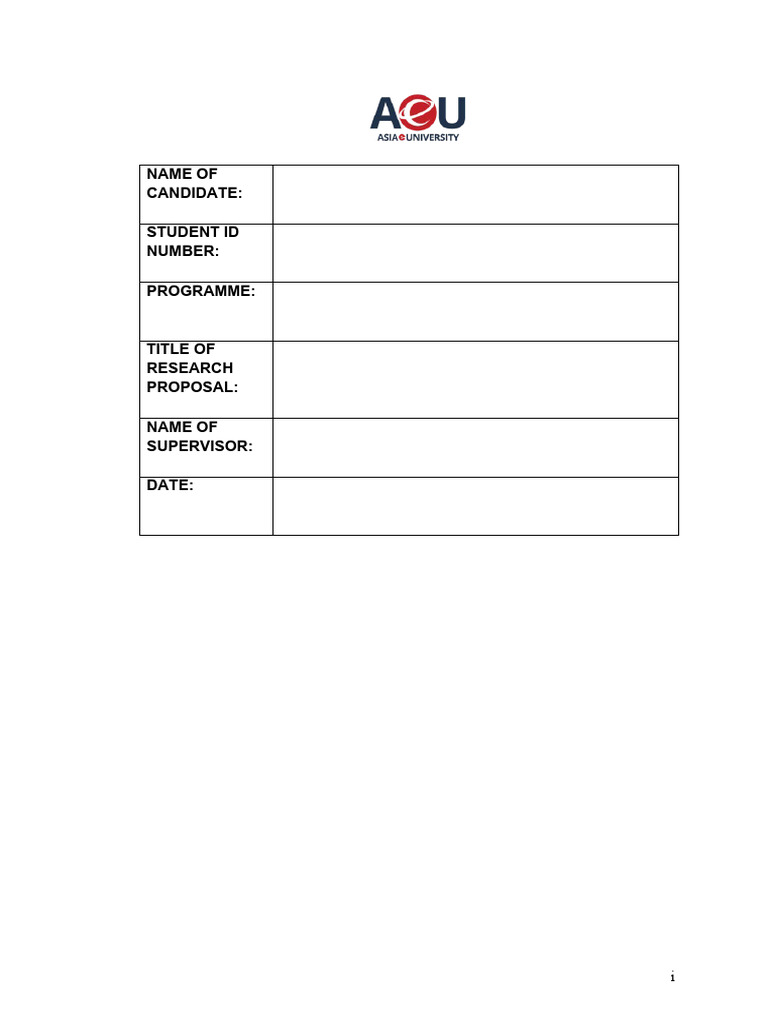AeU - Research Proposal Template | PDF | Teaching Methods & Materials