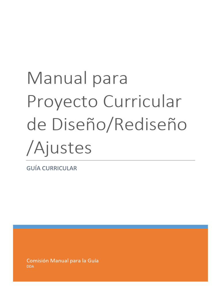 086 Anexo 86 Manual para Proyecto Curricular Dda | PDF | Plan de estudios | Aprendizaje