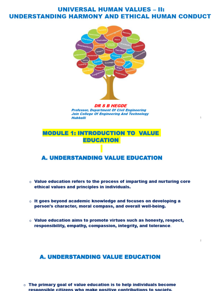 Understanding Universal Human Values | PDF