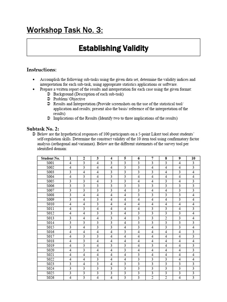 Establishing Validity | PDF Establishing Validity | PDF