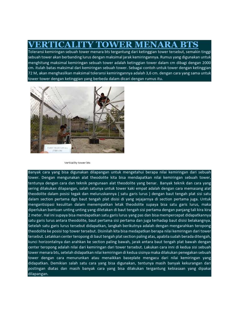 Verticality Tower Menara BTS | PDF