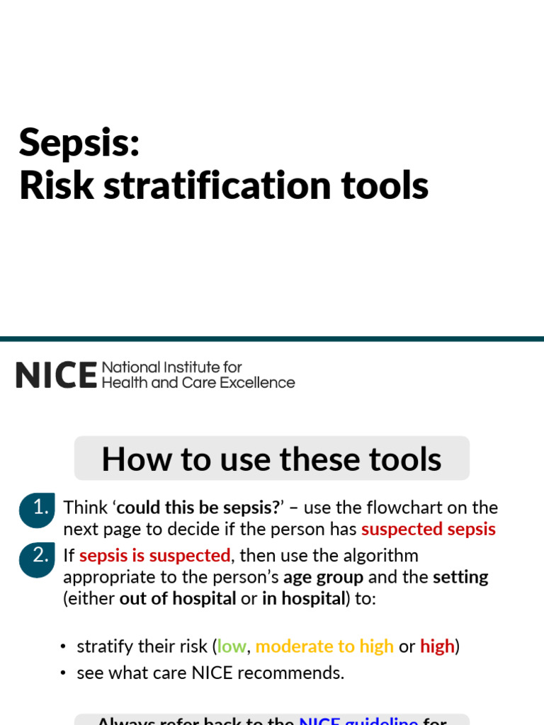 Algorithm For Managing Suspected Sepsis in Children Aged Under 5 Years ...