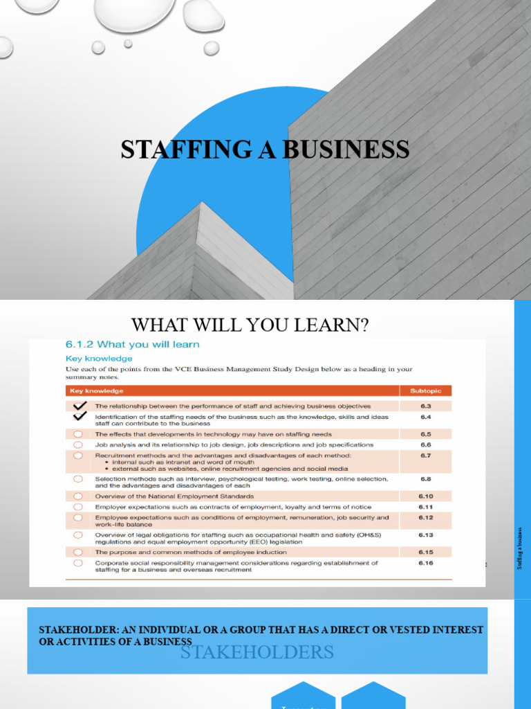 Staffing A Business | PDF