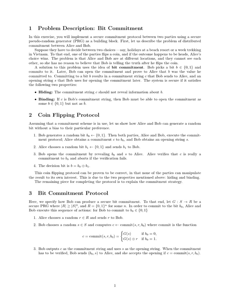 Example Bit Commitment | PDF