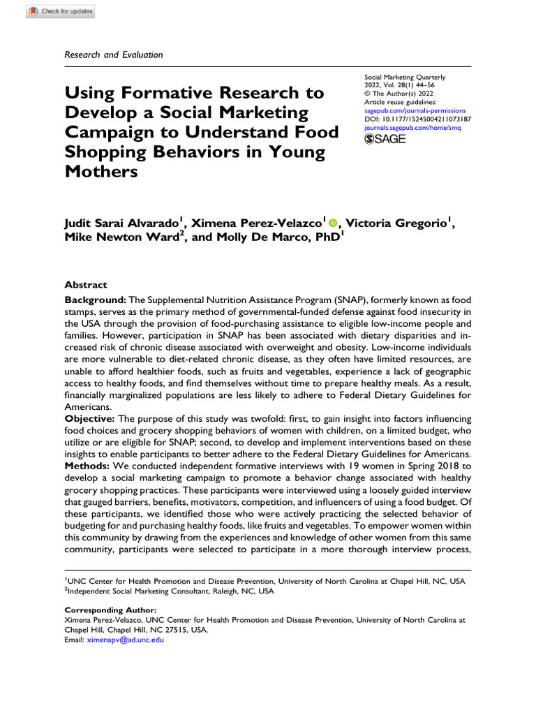 8 - Using Formative Research To Develop A Social Marketing Campaign To ...