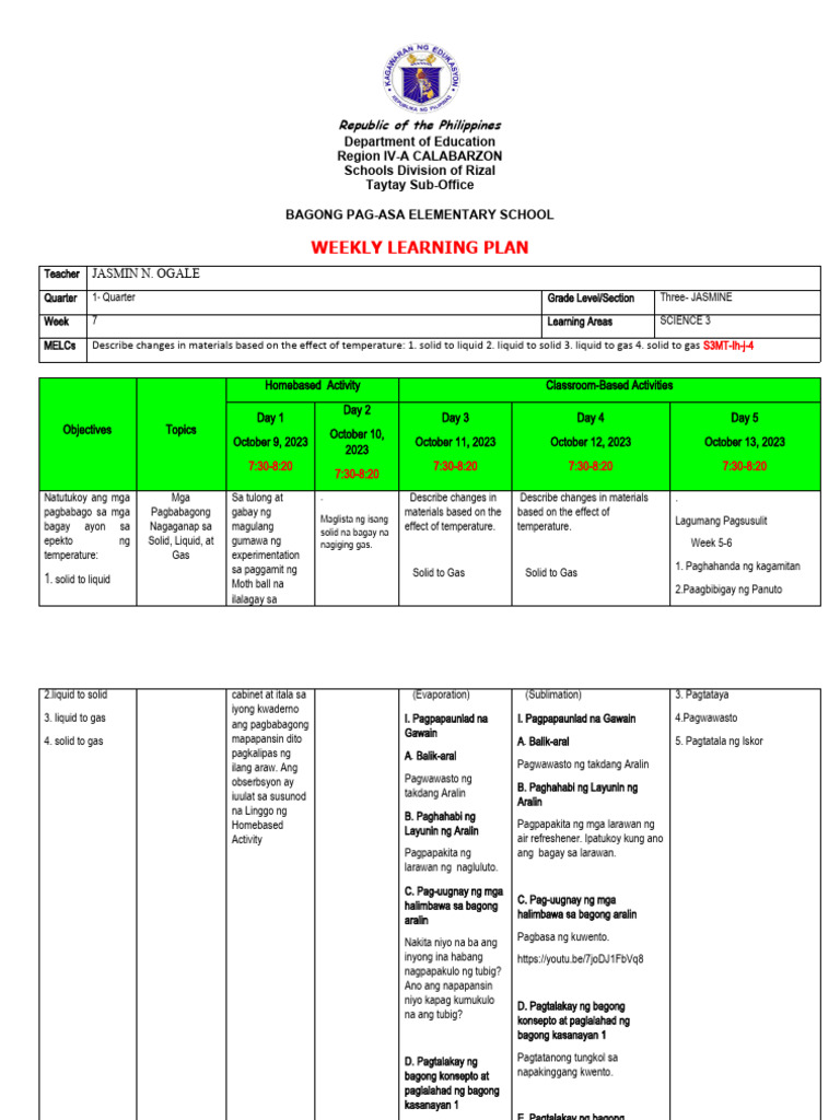 WLP Q1W7 Science | PDF