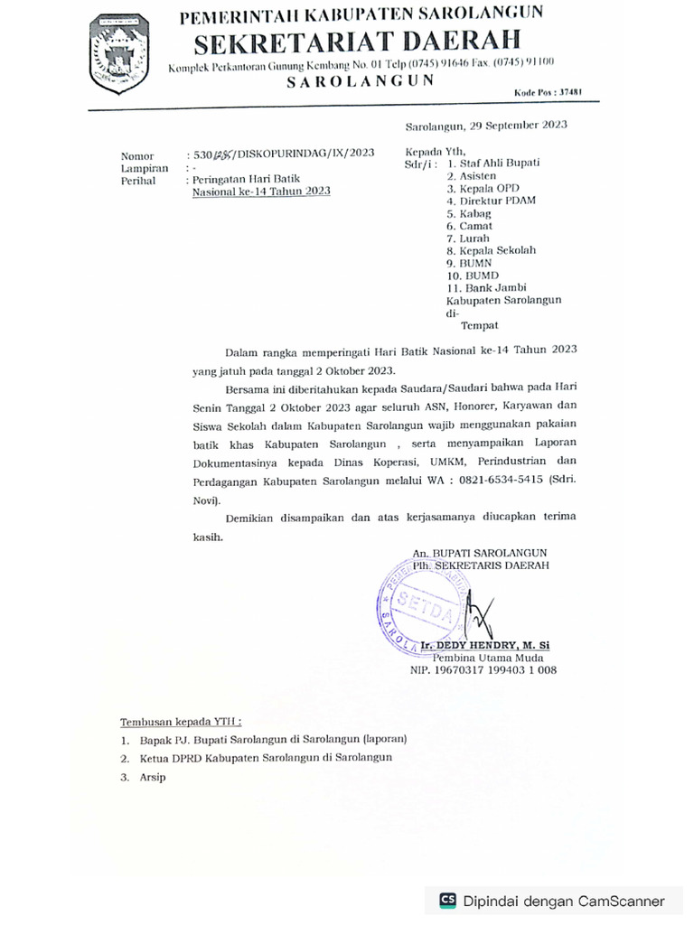 Peringatan Hari Batik Nasional | PDF