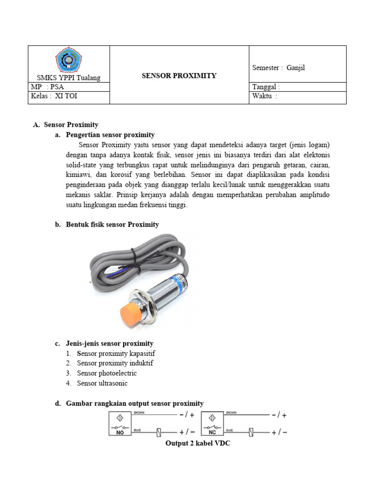 LKPD SENSOR PROXIMITY | PDF
