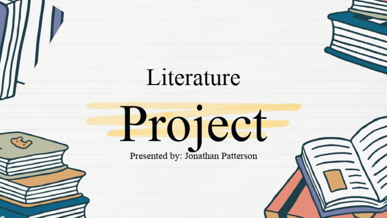 White Illustrative Creative Literature Project Presentation | PDF