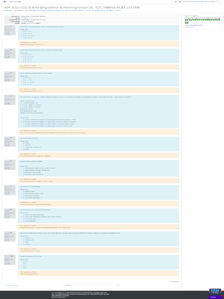 KUIS 2 Attempt Review | PDF