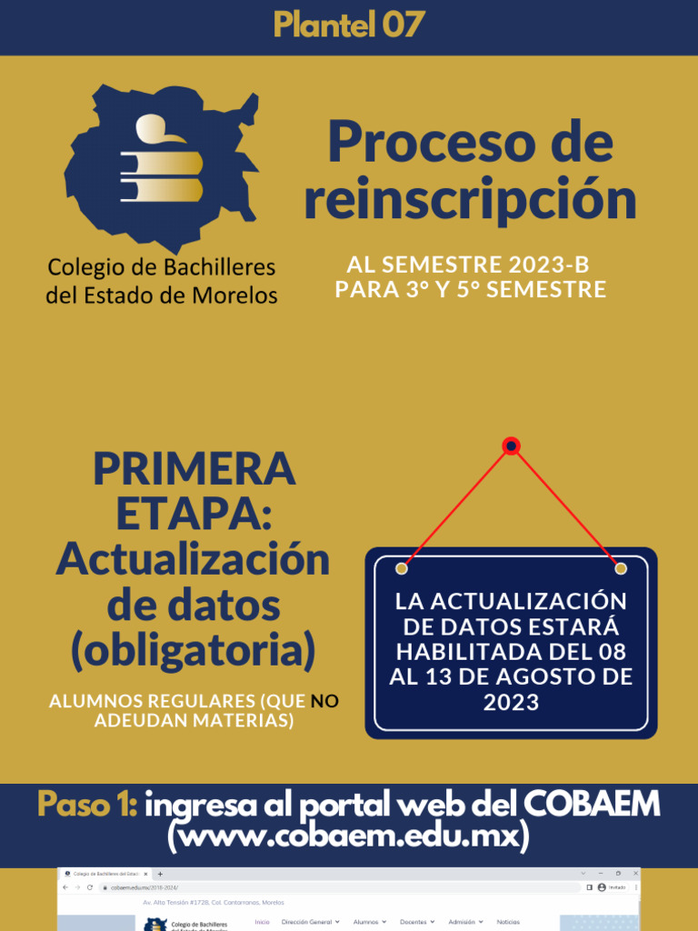 Proceso de Reinscripción | PDF