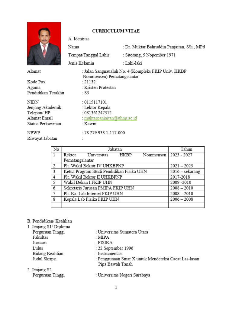 Curriculum Vitae - 2 | PDF