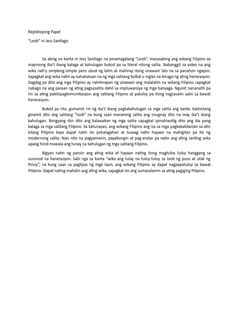 Repleksyong Papel | PDF