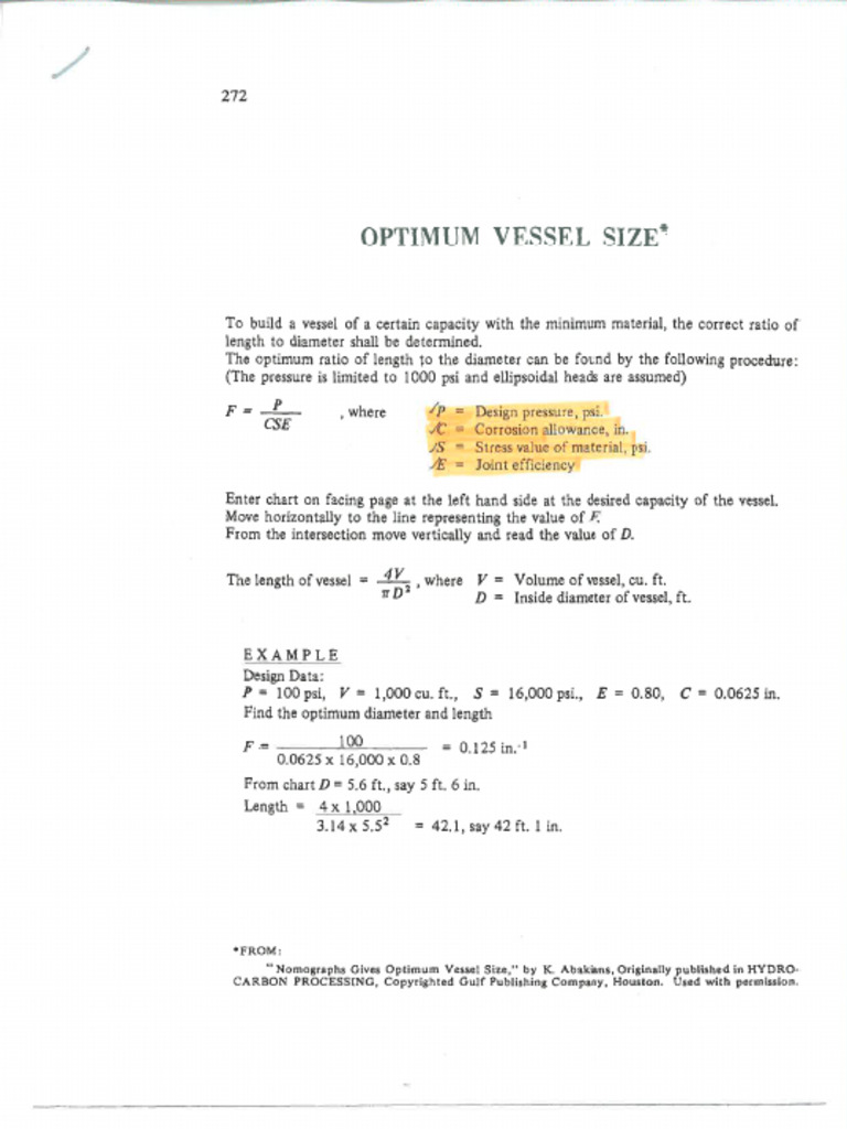 Optimum Vessel Size | PDF