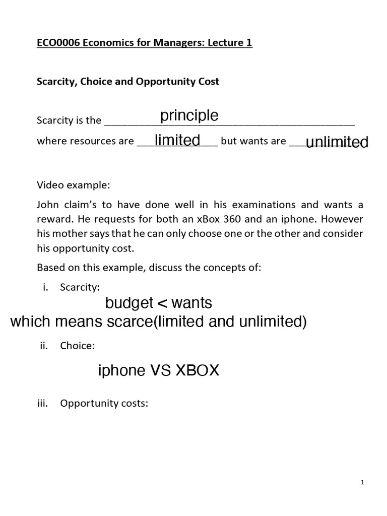 Opportunity Cost in Economic Choices | PDF | Business
