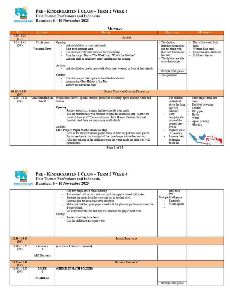 PRE-K TERM 2 2022-2023 - Week 4 - UPDATED | PDF