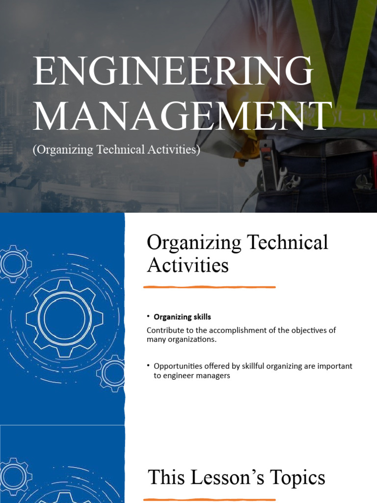 Organizing Technical Activities in Management | PDF