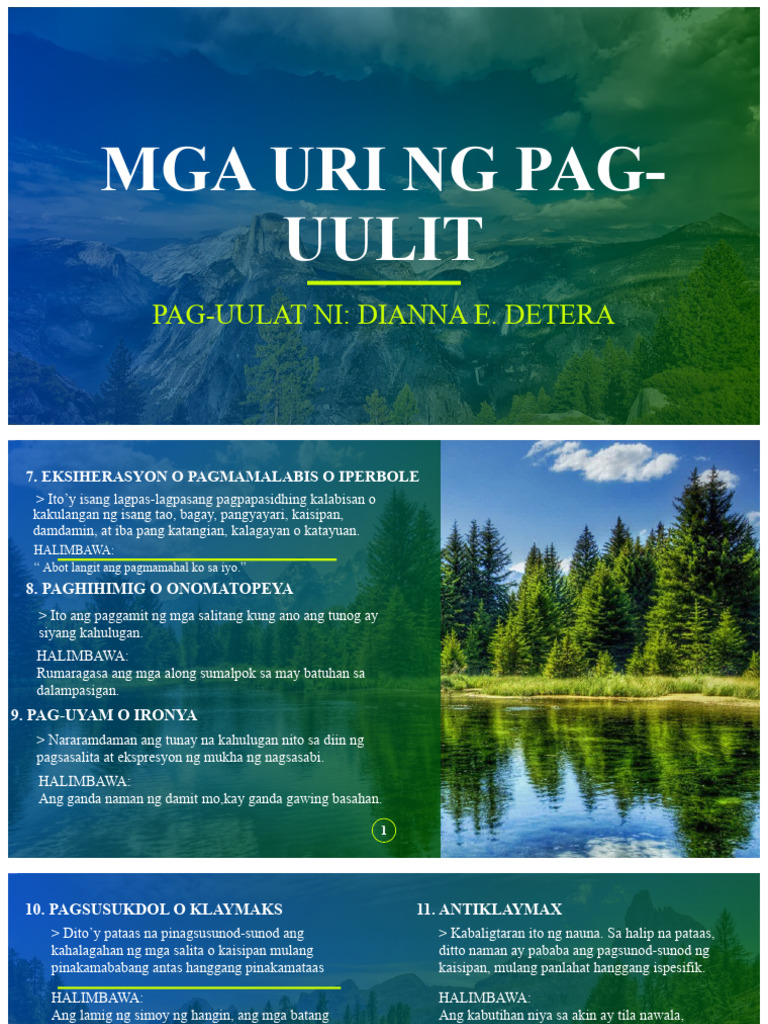 Mga Uri NG Pag Uulit | PDF