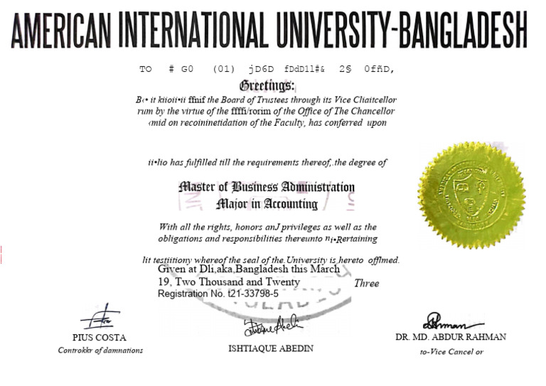 Mba Certificate | PDF