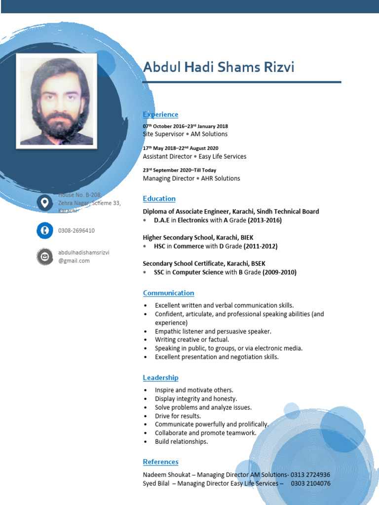 Abdul Hadi CV | PDF
