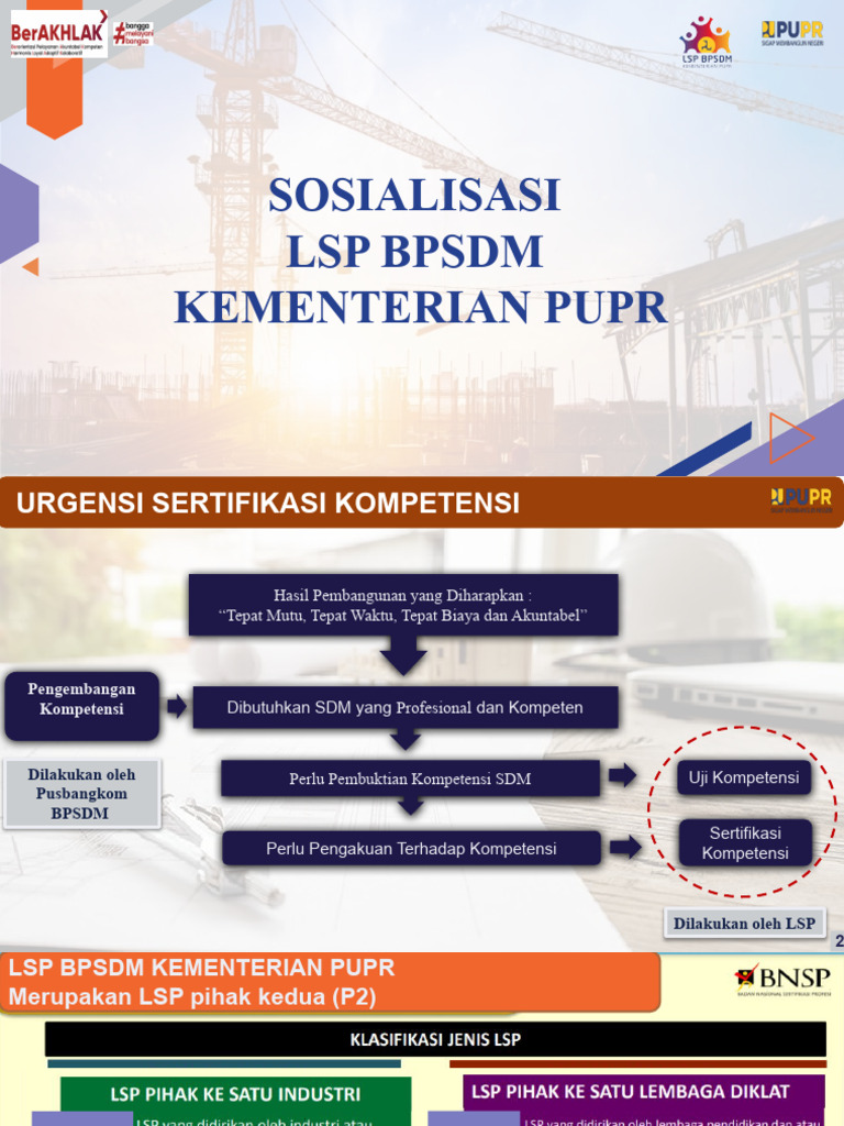 SOSIALISASI LSP Untuk Bina Marga 0103 - Edit | PDF