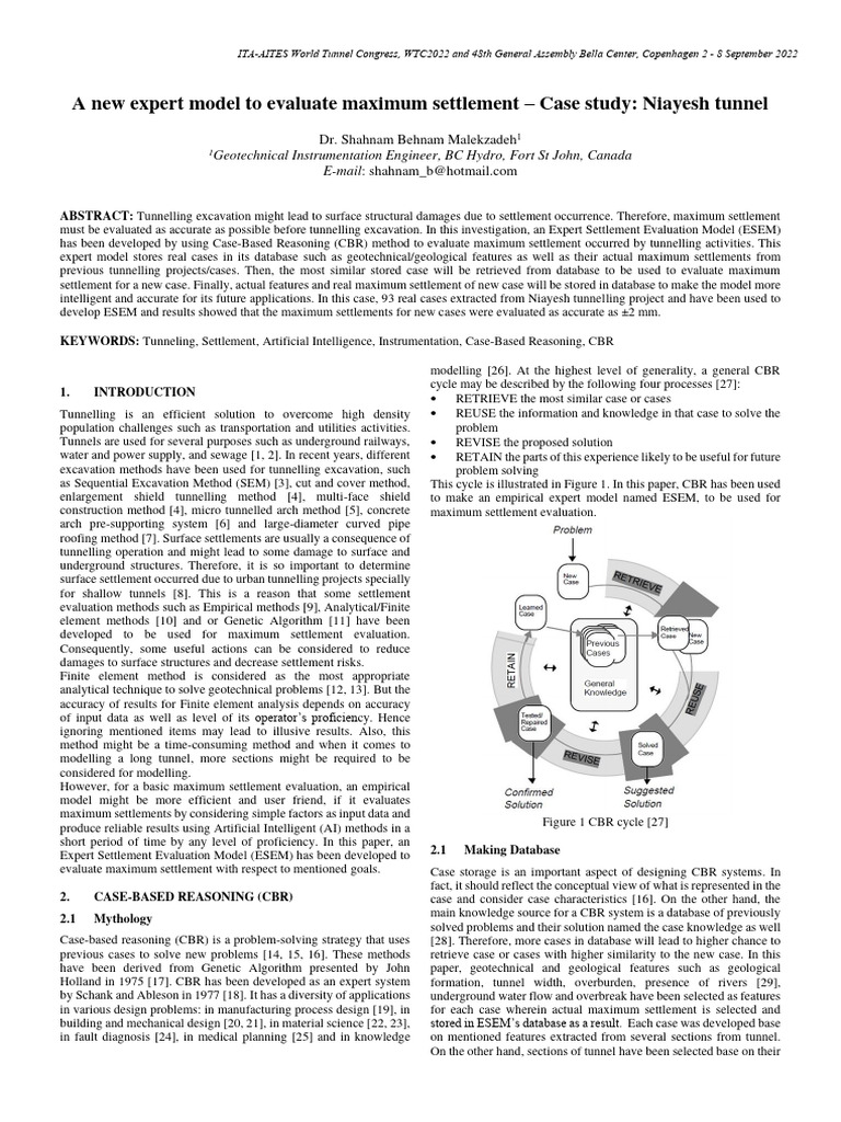 A new expert model to evaluate maximum settlement – Case study Niayesh ...