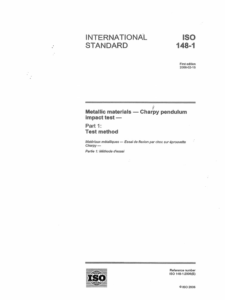 ISO 148 1 Charpy | PDF
