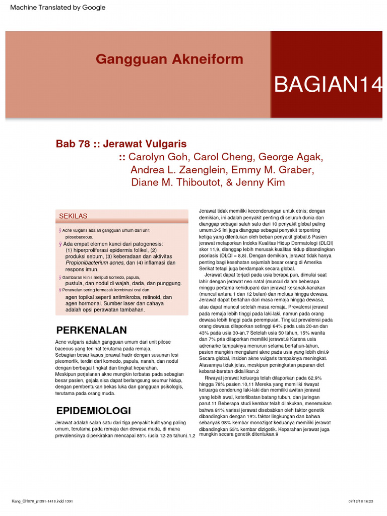 Fitzpatrick - S Acne Vulgaris | PDF