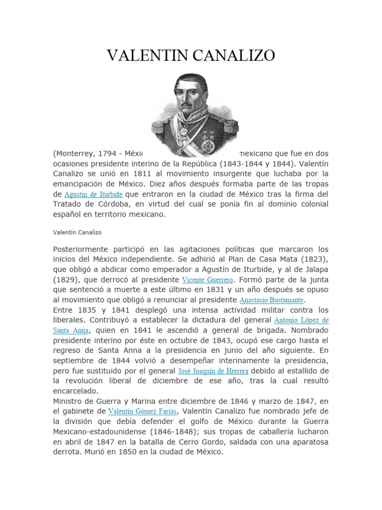 VALENTIN CANALIZO | PDF
