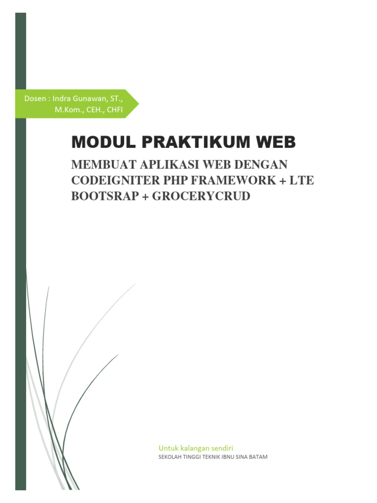 Modul Praktikum Pemrograman Web Backend | PDF