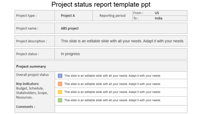 40687-Project Status Report Template | PDF