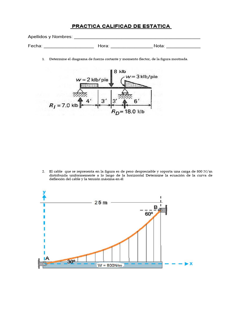 Practica Calificada de Estatica Listo | PDF | Tecnología