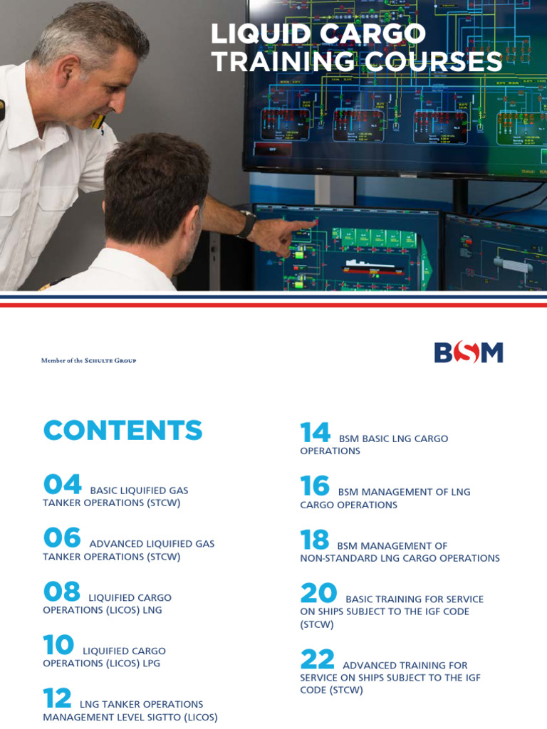 BSM Liquid Cargo Training Courses | PDF | Oil Tanker | Liquefied ...