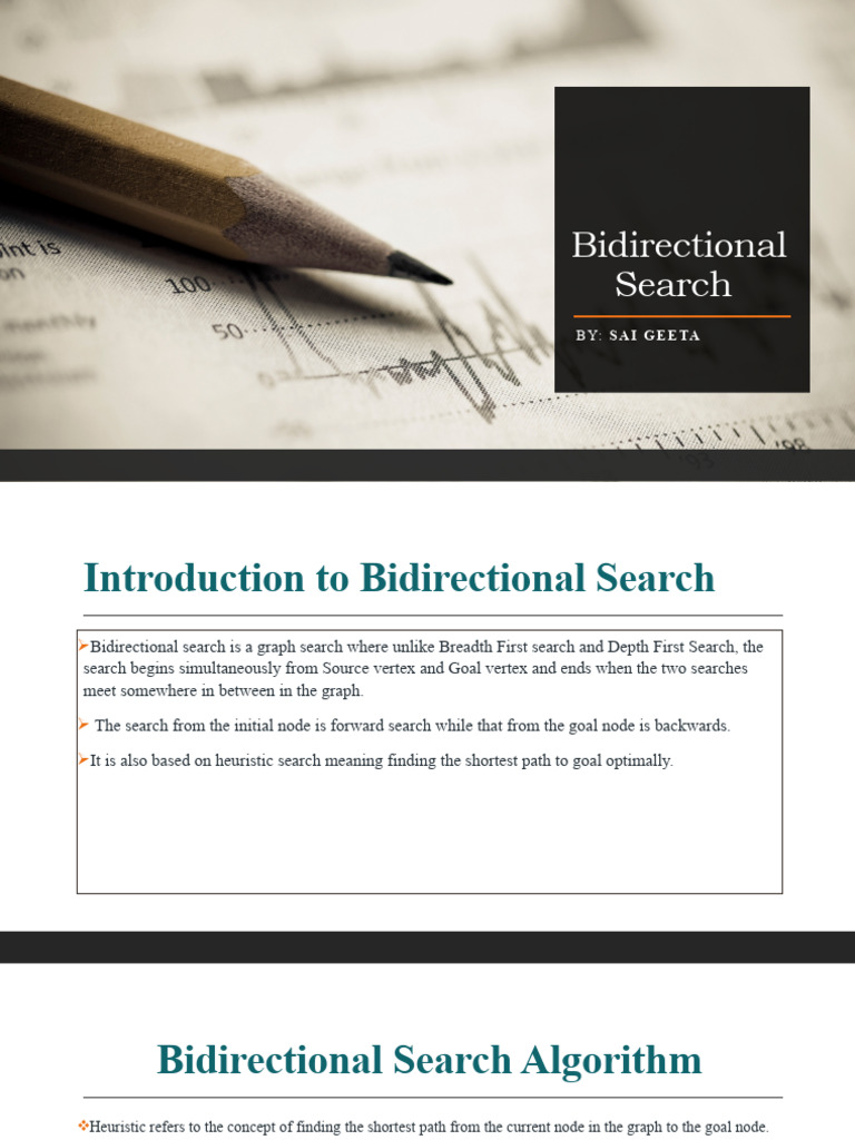 Bidirectional Search | PDF | Technology & Engineering Bidirectional Search | PDF | Technology & Engineering
