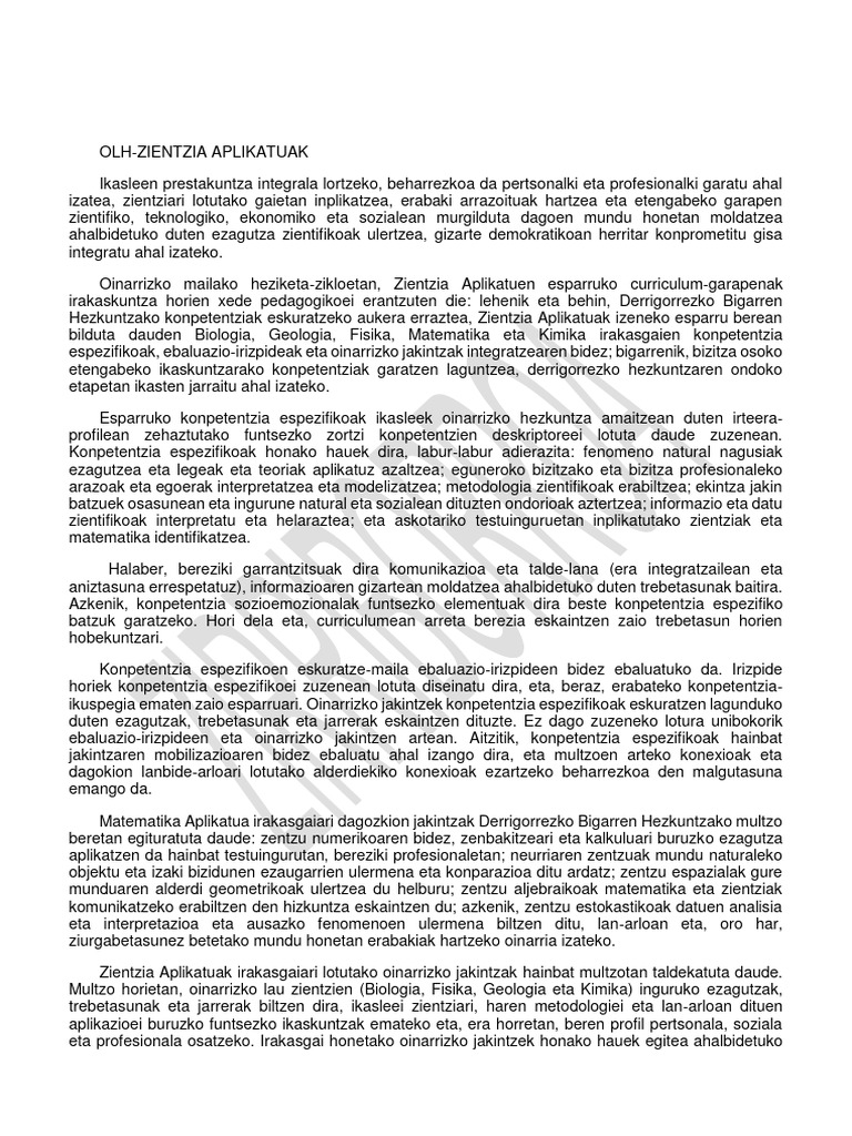 OIN LANB HEZIK - ZIENTZIAK. EUSK - Zirr | PDF