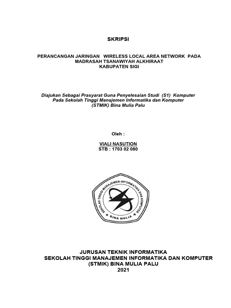 Desain WLAN di MTs Alkhiraat Sigi | PDF