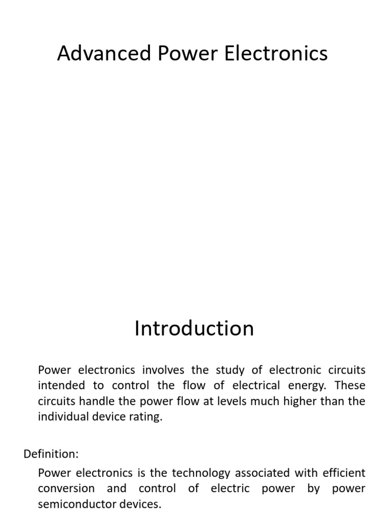 Advanced Power Electronics Guide | PDF | Computers | Technology ...